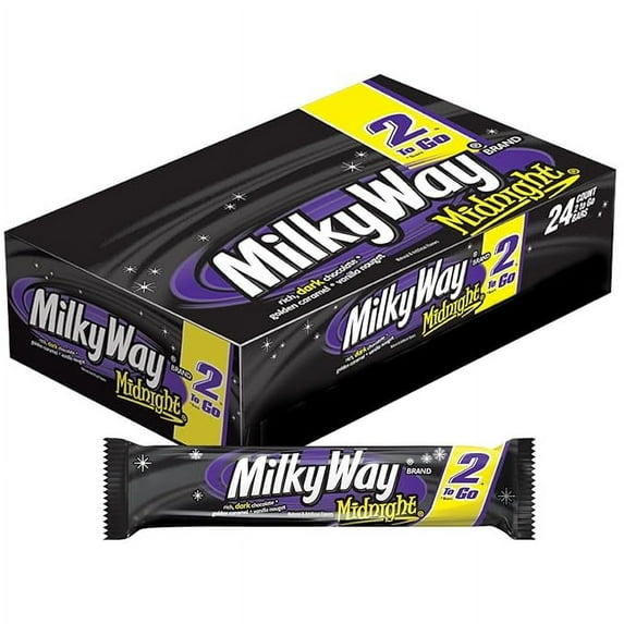 Milky Way Midnight Dark Chocolate Sharing Size Candy Bars 2.83-Ounce ...