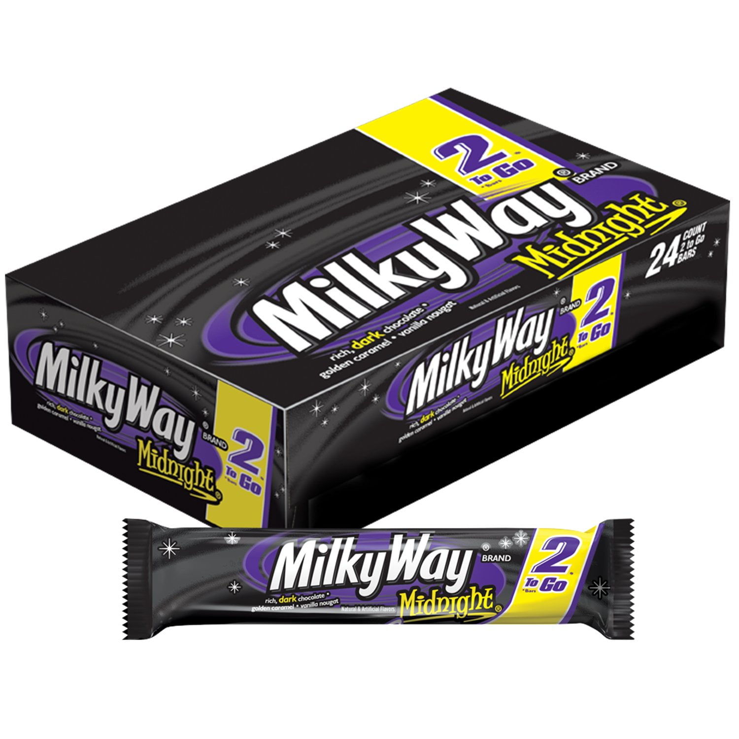 Milky Way Midnight Dark Chocolate Sharing Size Candy Bars 2.83-Ounce ...