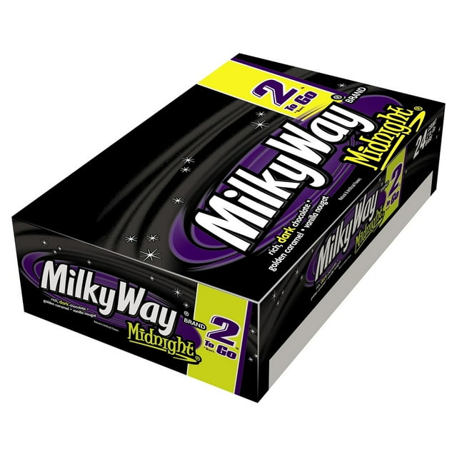 Milky Way Dark Chocolate Caramel Candy Bars, Midnight Sharing, 24 Ct ...