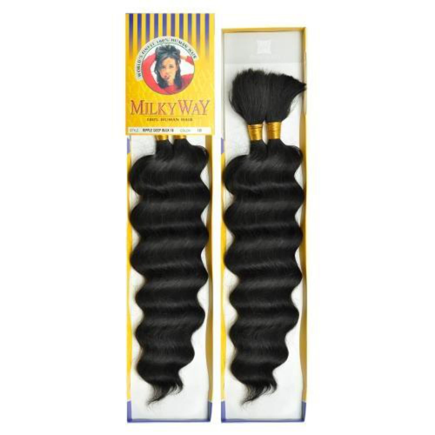 Milky Way Ripple Deep Bulk 100% Human Braiding Hair 18" - Walmart.com