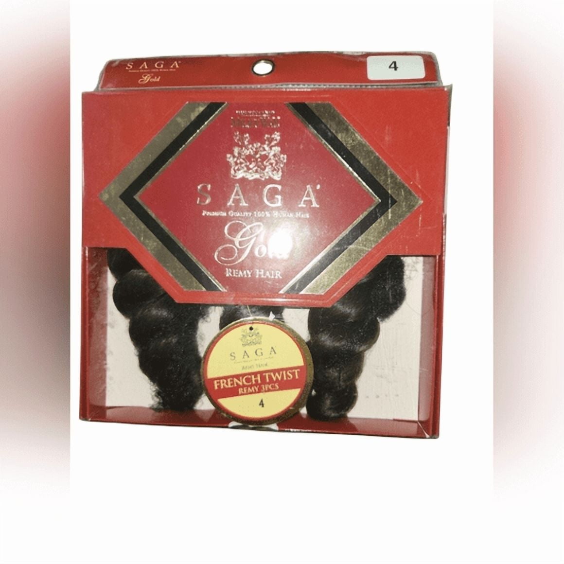 Milky Way Saga Gold Premium 100% Human Remy Hair French Twist Remy 3pcs ...