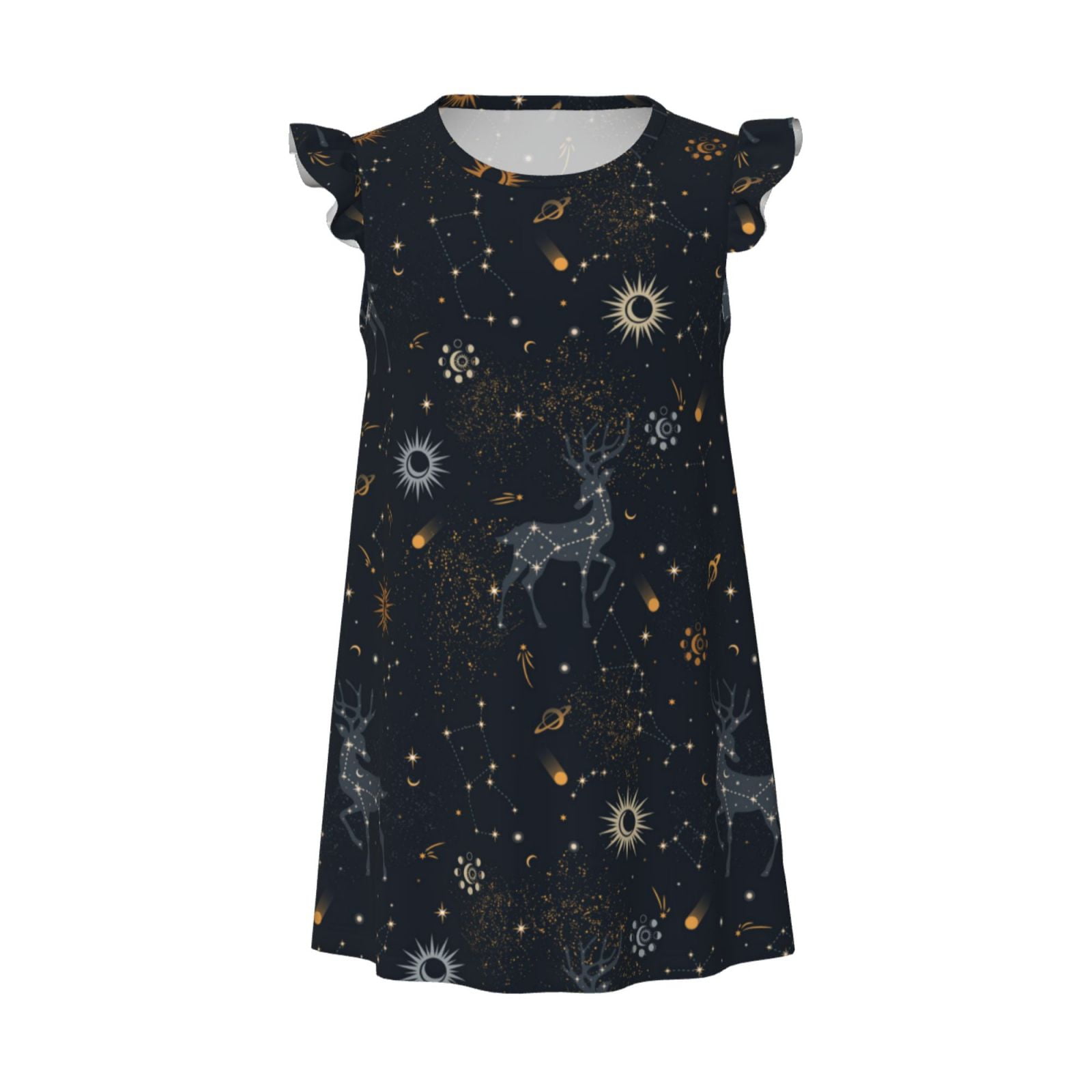 Milky Way Sun Constellation Deer Girls Nightgowns, Pajamas for Girls ...