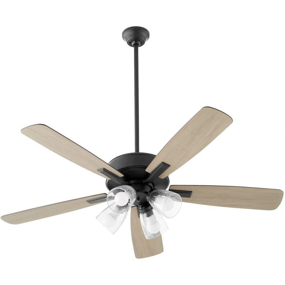 Milky Whey 5 Blade Ceiling Fan with Light Kit in Transitional Style-18. ...