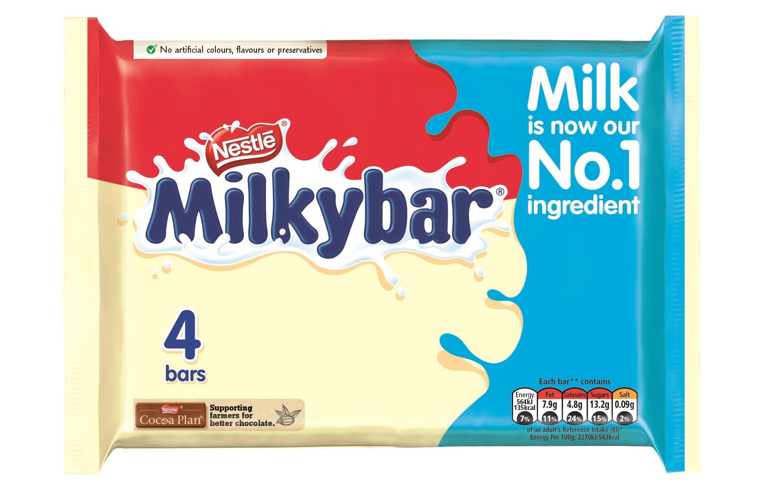 Milkybar White Chocolate Bar Regular Pack - 4 Bars, Imported from the ...