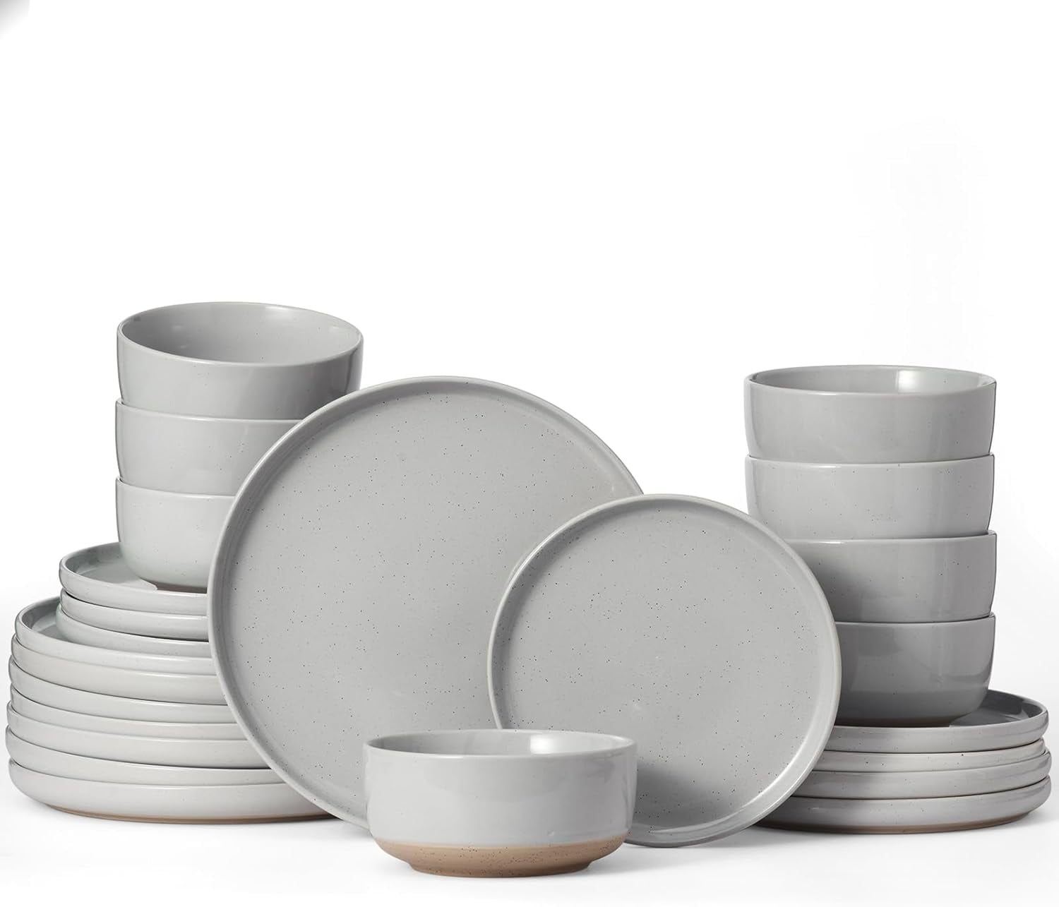 Milkyway Dinnerware Sets, 24 Piece Dish Set, Plates and Bowls Sets for ...