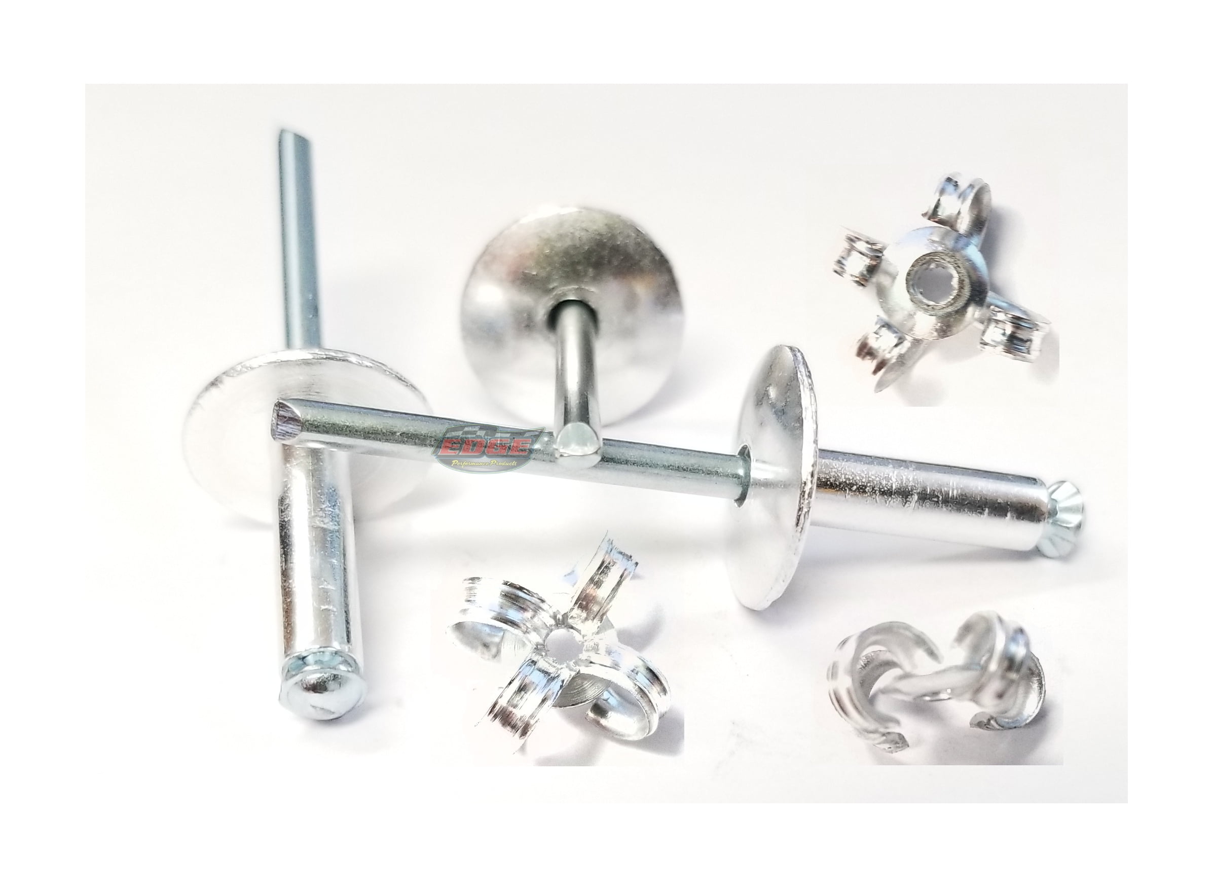 Mill 3/16" Pop Rivets Aluminum Large Head Peel Back Fasteners .125 ...