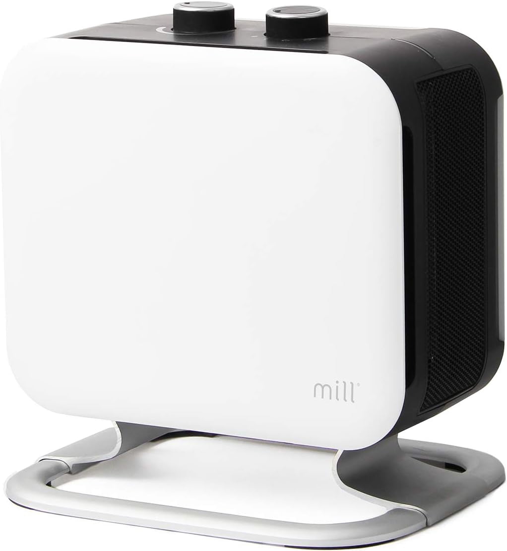 Mill PTC 1500 Watt Ceramic Fan Space Heater, Black & White ...