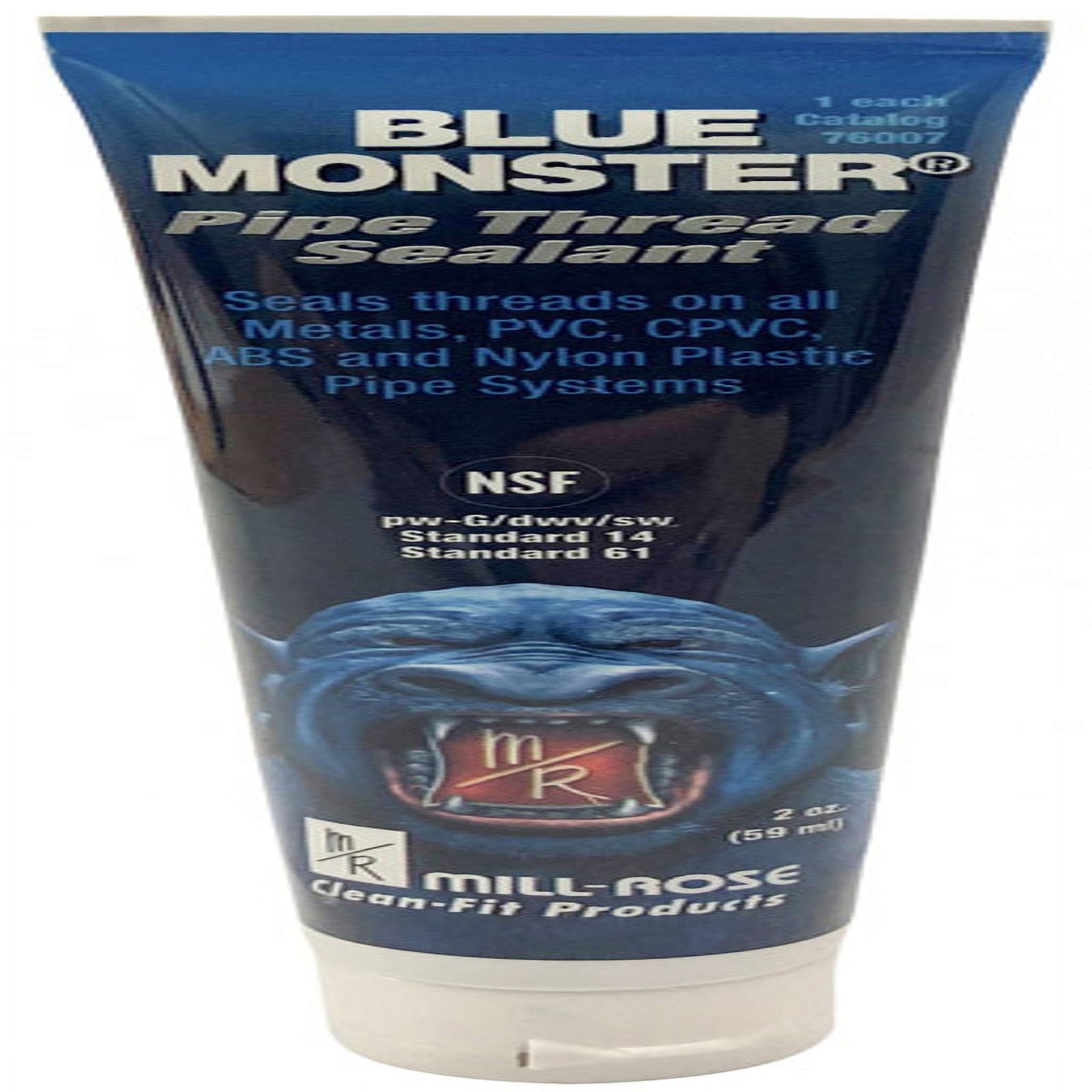 Mill Rose Blue Monster Blue Pipe Thread Sealant 2 oz - Walmart.com