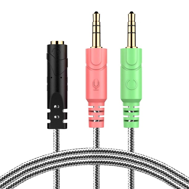 MillSO Headset Adapter TRRS 3.5mm Female to Two TRS 3.5mm Male Audio ...