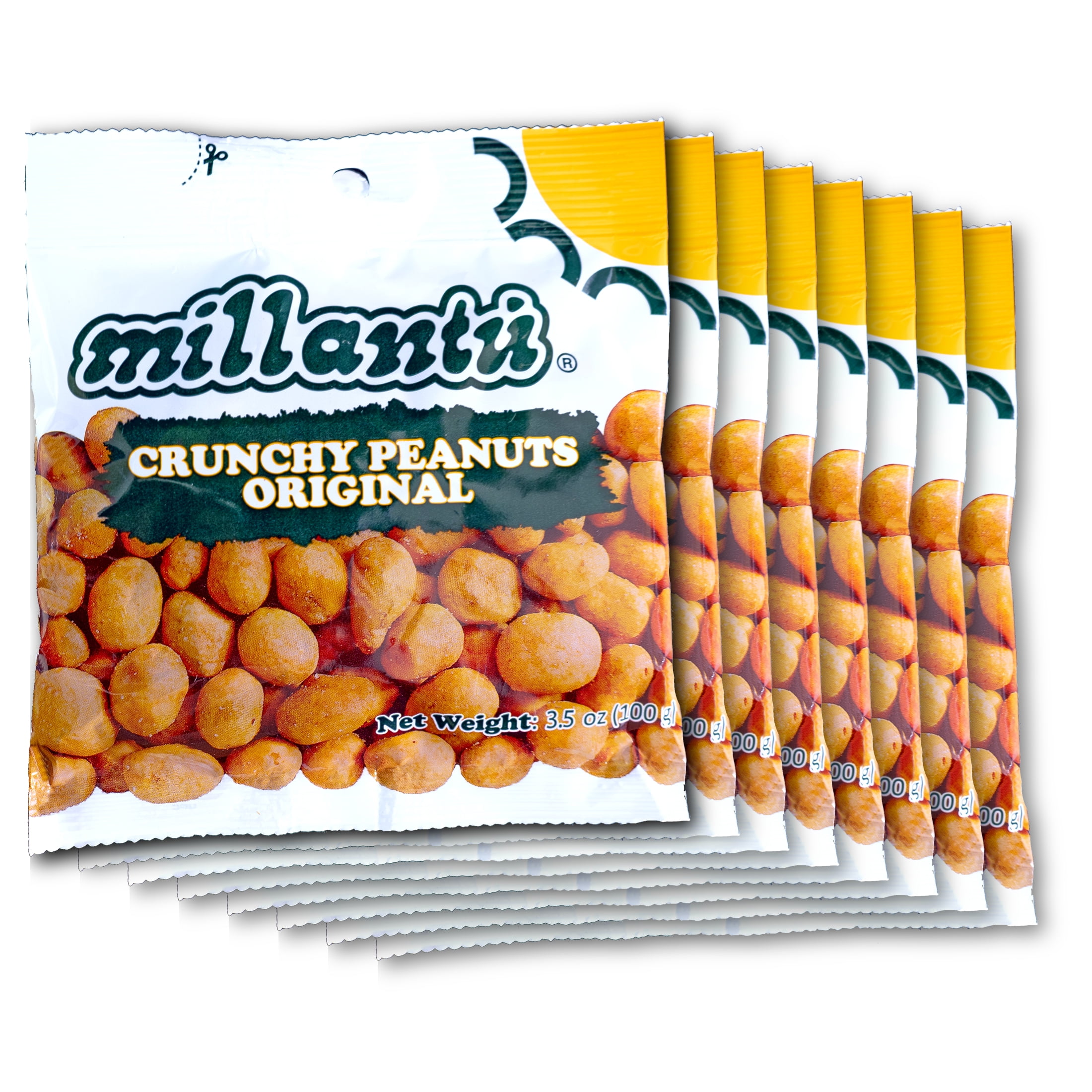 Millantu Premiun Crunchy Peanuts Original, 3.5 Oz, Roasted Peanuts with ...