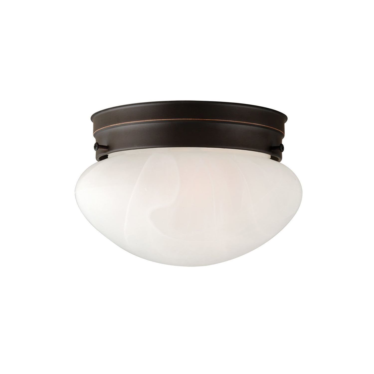 Design House Millbridge 1-Light Flush Mount Ceiling Light - Alabaster Glass - Dimmable - Walmart.com