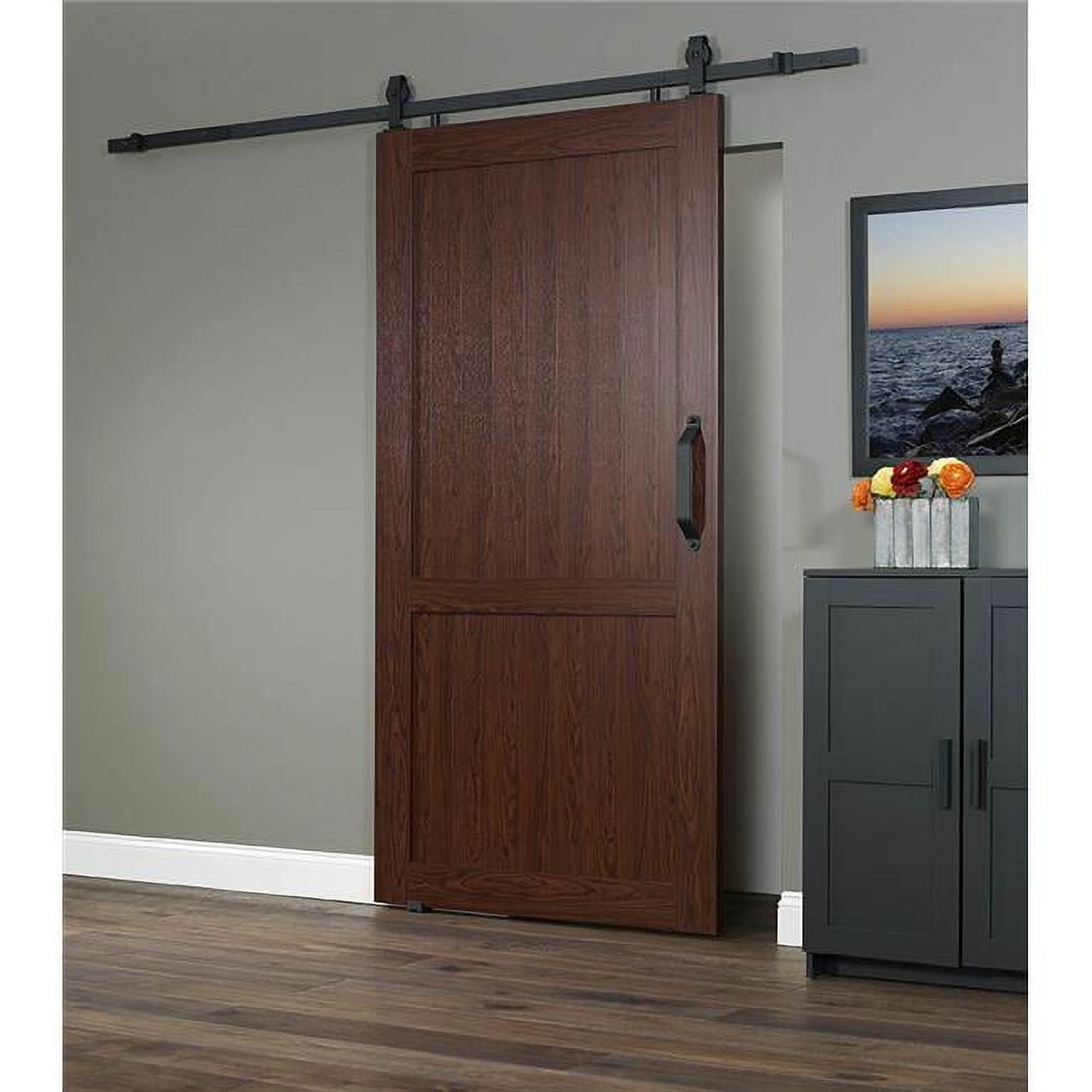 Millbrooke 84 x 42 in. Cherry H-Style PVC Barn Door Kit - Walmart.com