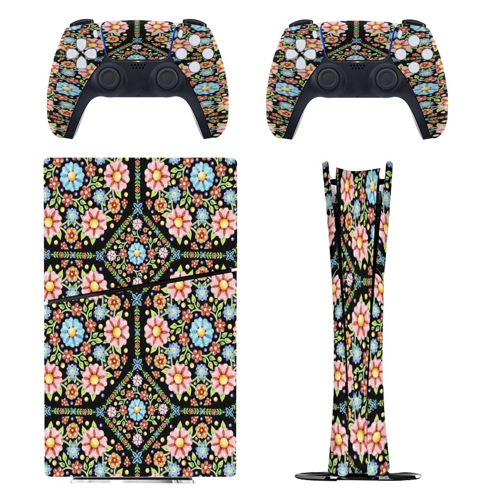 Millefiori Floral Flower Crown PS5/PS5 Pro/PS5 Slim Digital Disc Skin ...