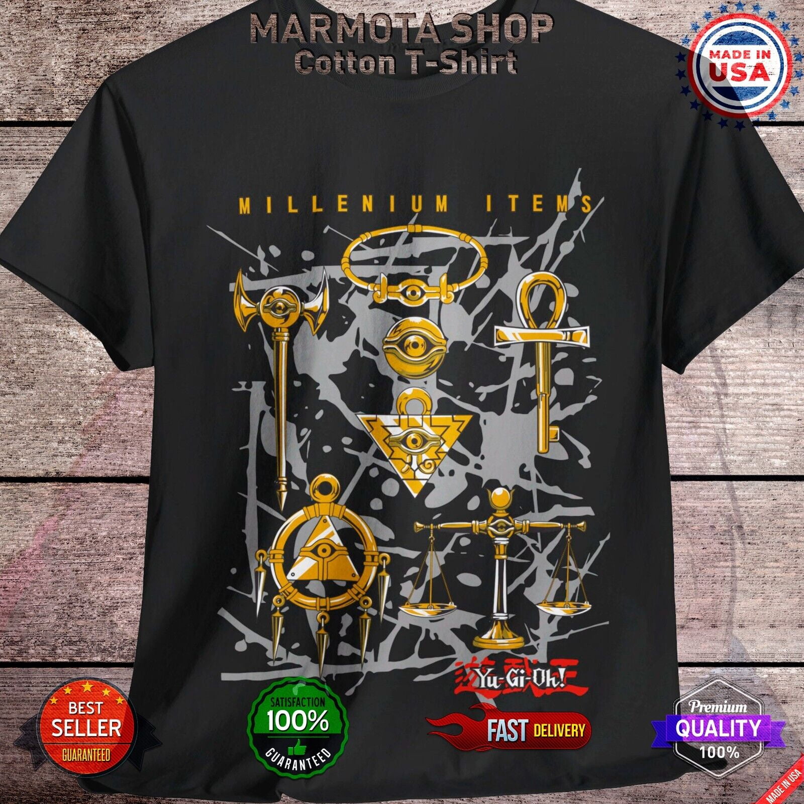 Millenium Items T-Shirt Anime Soft Tee Shirt Yami Atem All Sizes 90s ...