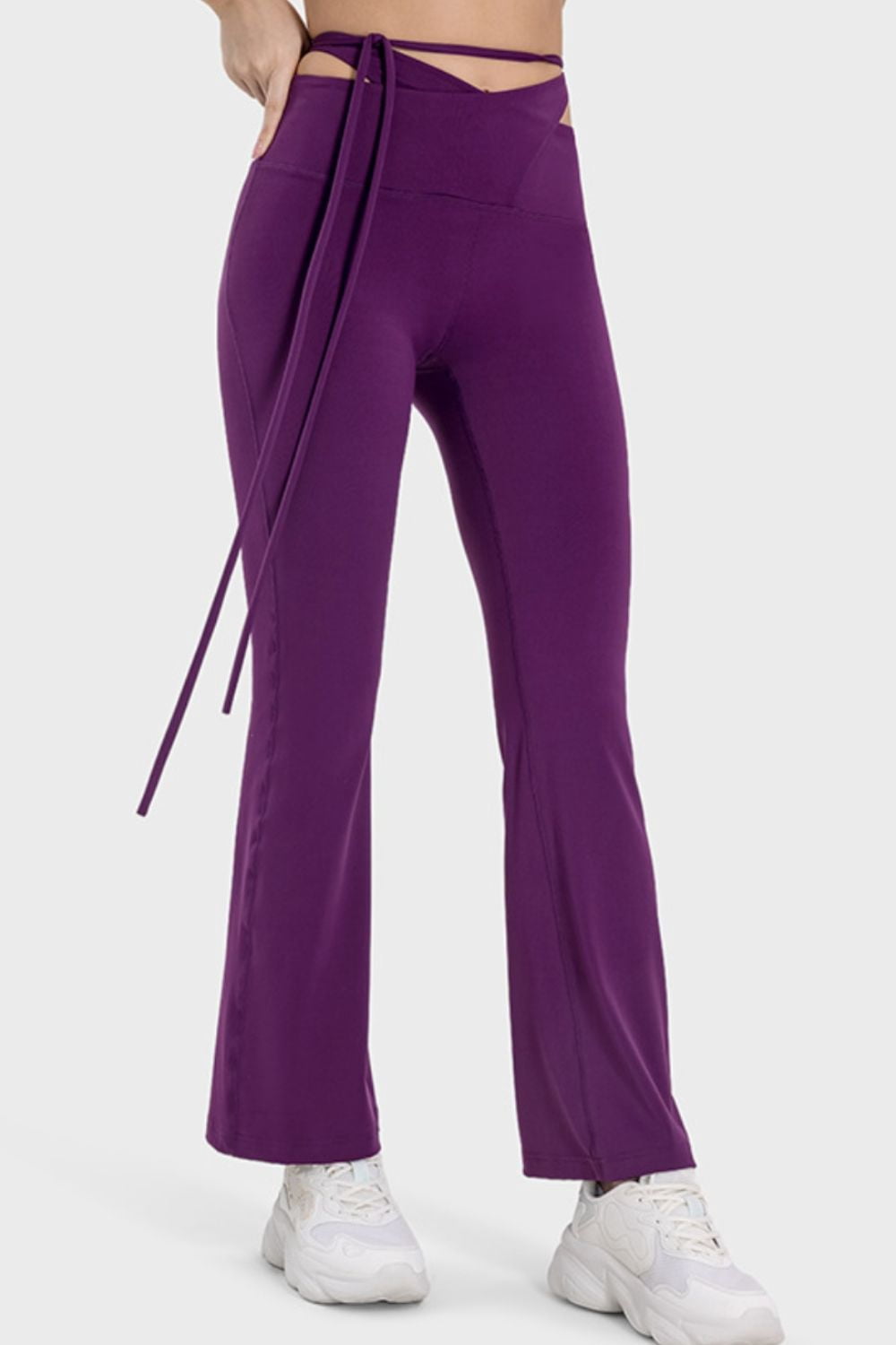Millennia Tied Mid-Rise Waist Active Pants - Walmart.com