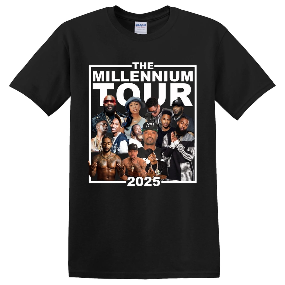 Millennium 2025 Tour Fan, Gift, Concert Tshirt The Millennium Tour 2025 Shirt Unisex Tee, Black ...