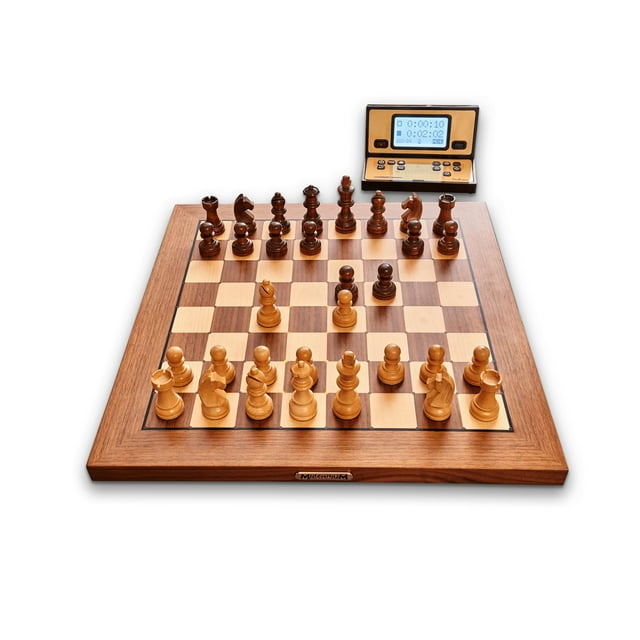 Millennium ChessGenius Electronic Chess Set - Luxury Wood Pieces, RFID ...