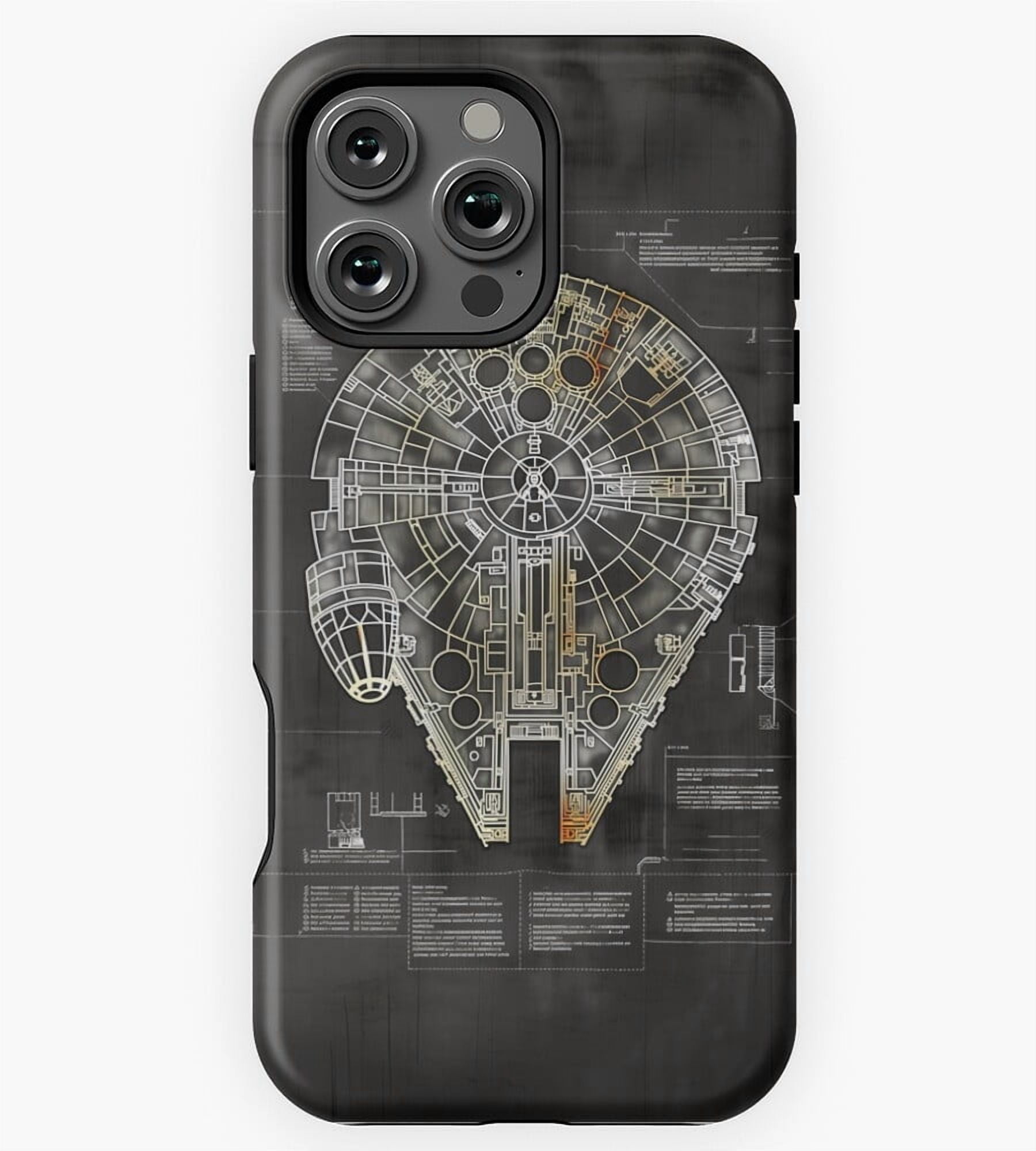 Millennium Falcon Blueprint Sci-Fi Spaceship Plan G238 Compatible Phone ...