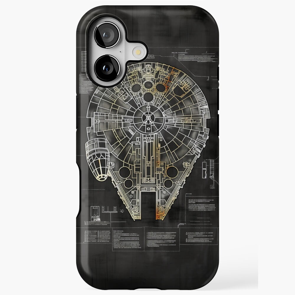 Millennium Falcon Blueprint iPhone Case 11 through 17 Pro Max - Walmart.com