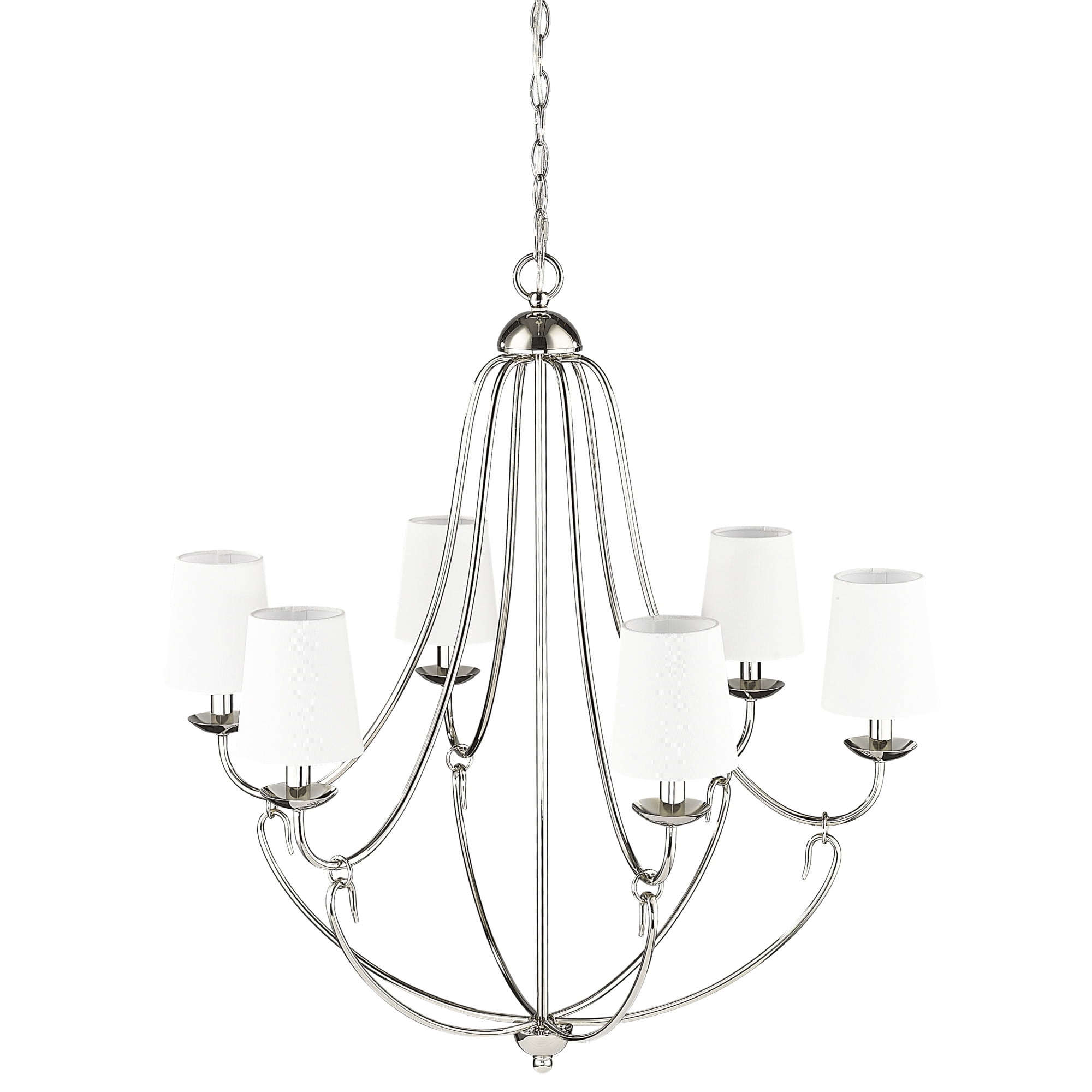 Millennium Lighting 12106 Eisley 6 Light 29" Wide Chandelier - Nickel ...