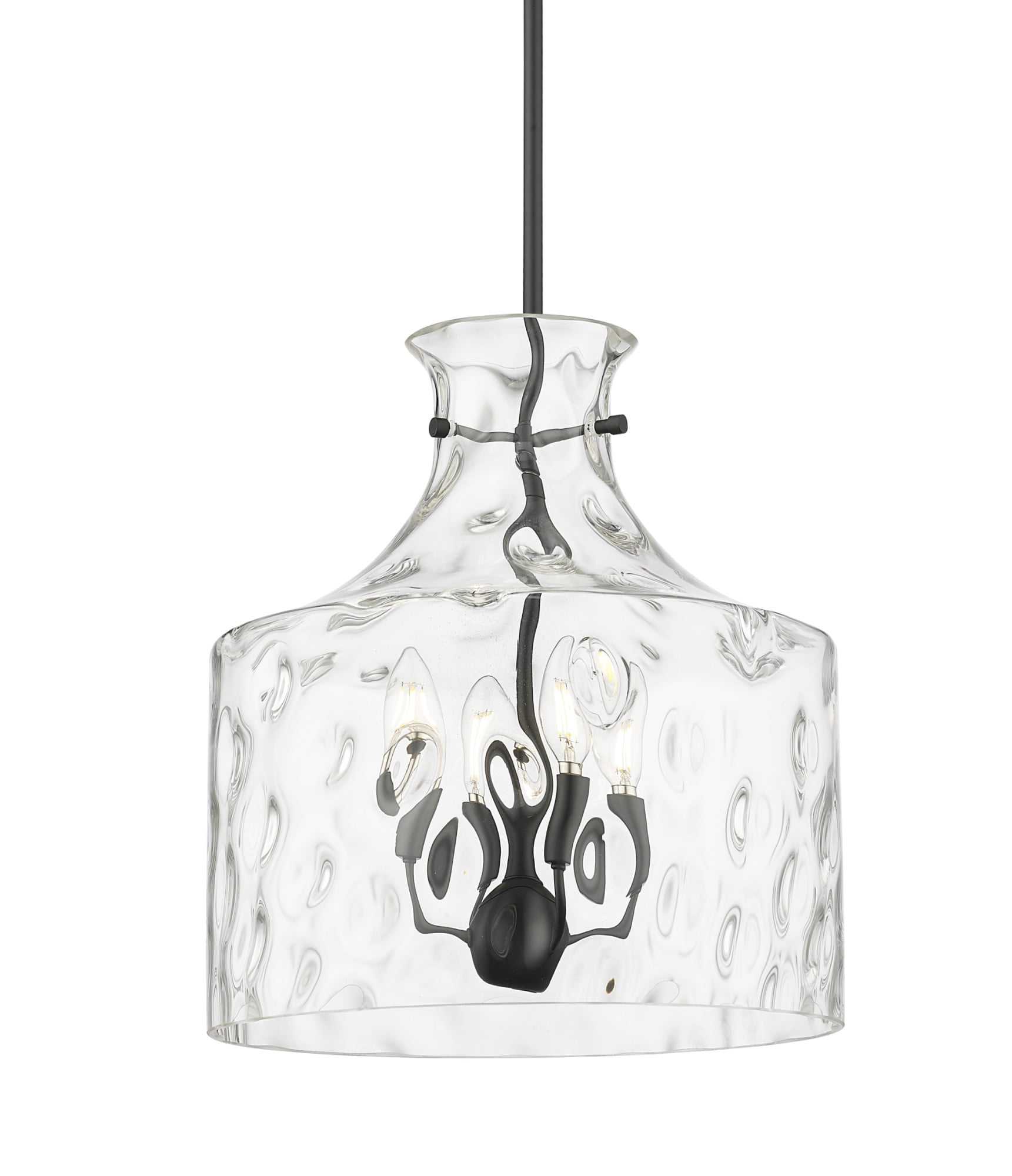 Millennium Lighting 22604 Santorini 4 Light 15" Wide Pendant - Black ...