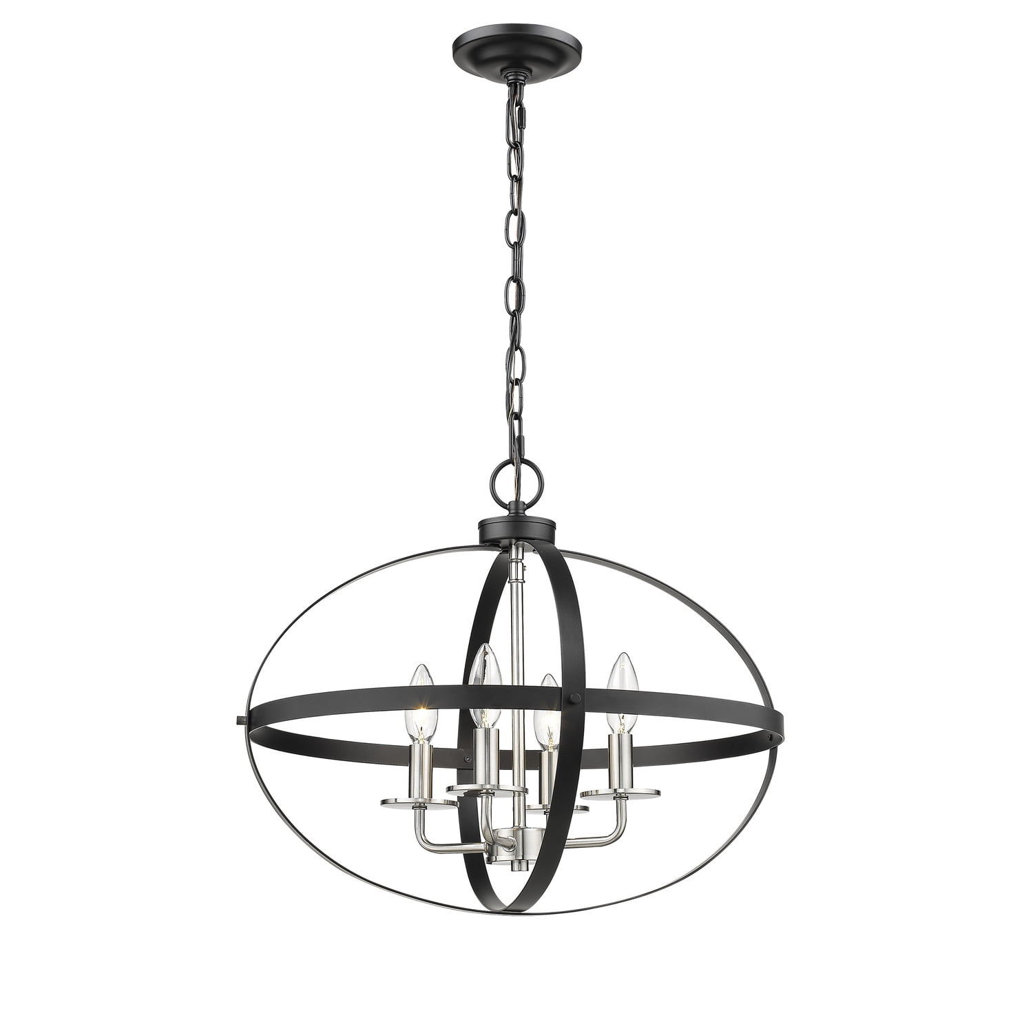 Millennium Lighting 2384 4 Light 20" Wide Taper Candle Pendant - Black ...