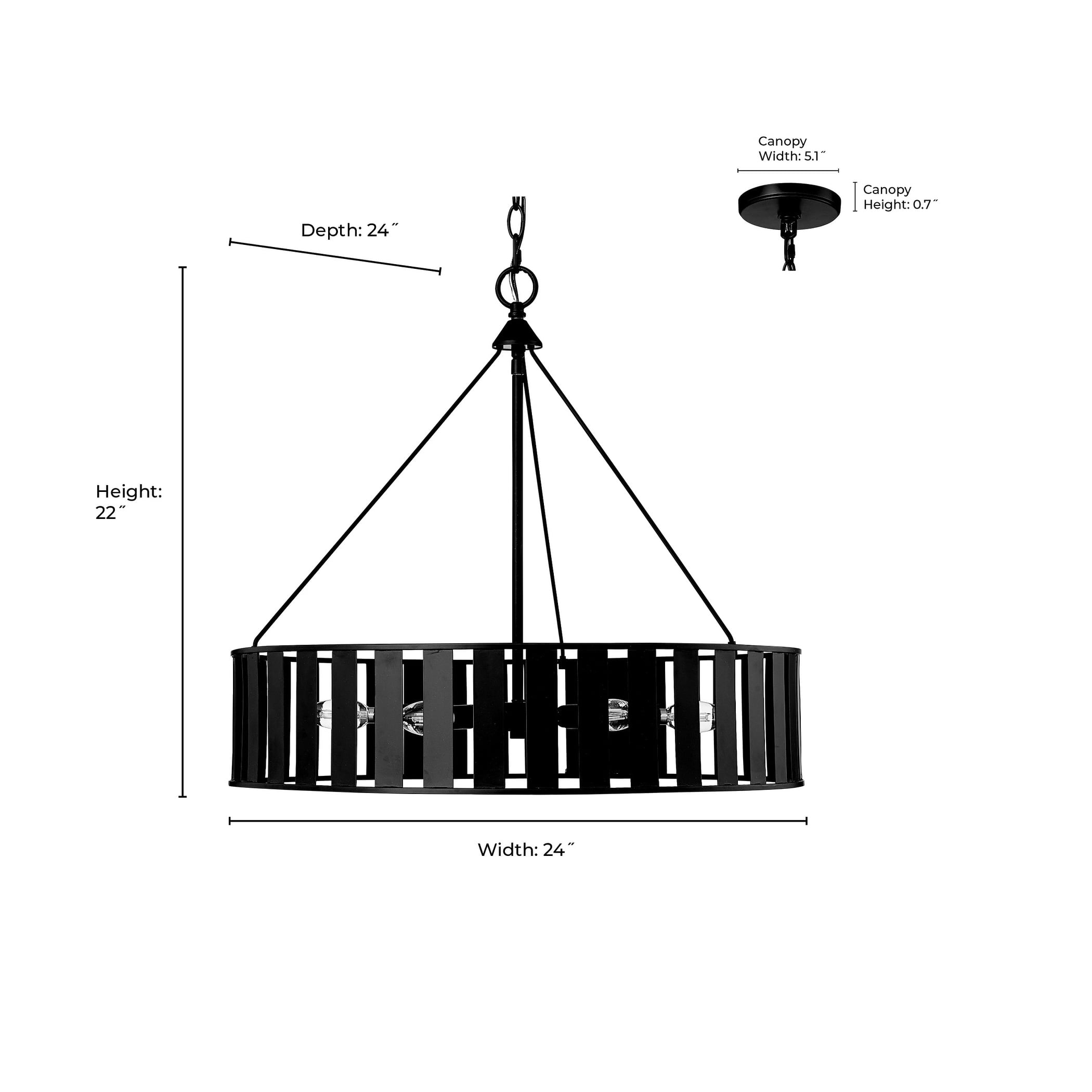 Millennium Lighting Stella 5/6 Chandelier Ceiling Light 6 - Matte Black ...