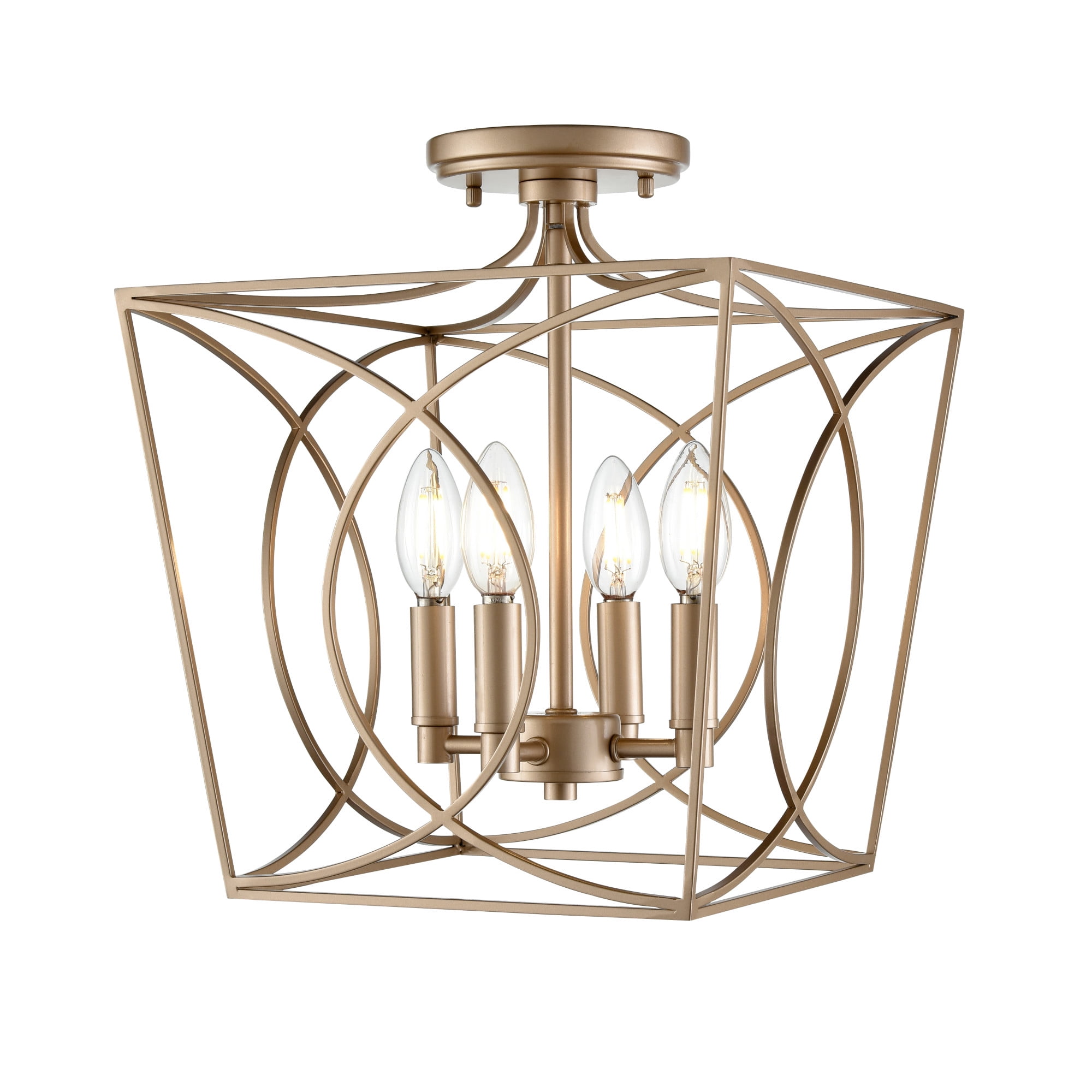 Millennium Lighting 4004-PMG Tracy 4 Light 12" Wide Semi-Flush Ceiling ...