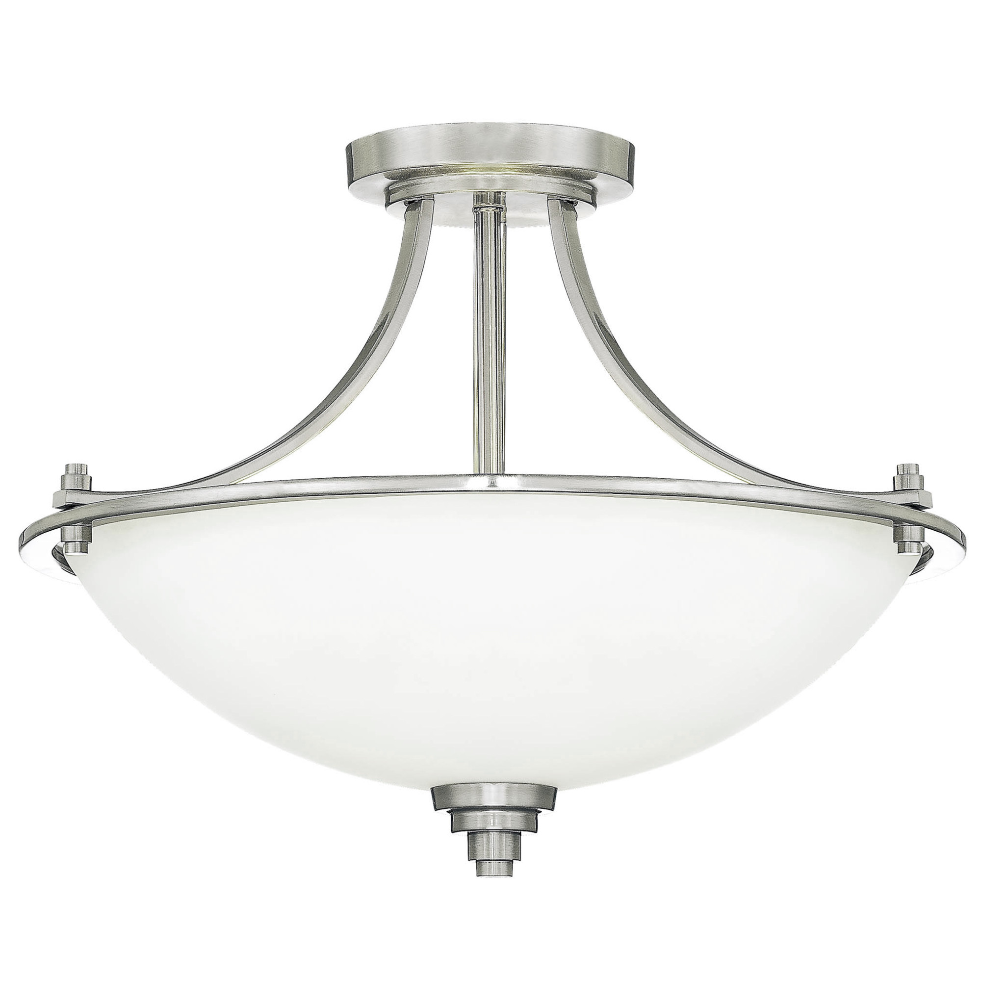 Millennium Lighting 7263 Bristo 3 Light Semi-Flush Ceiling Fixture - Nickel - Walmart.com