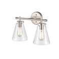 Aliza 2 - Light Brushed Nickel/Silver Wall Sconce - Walmart.com