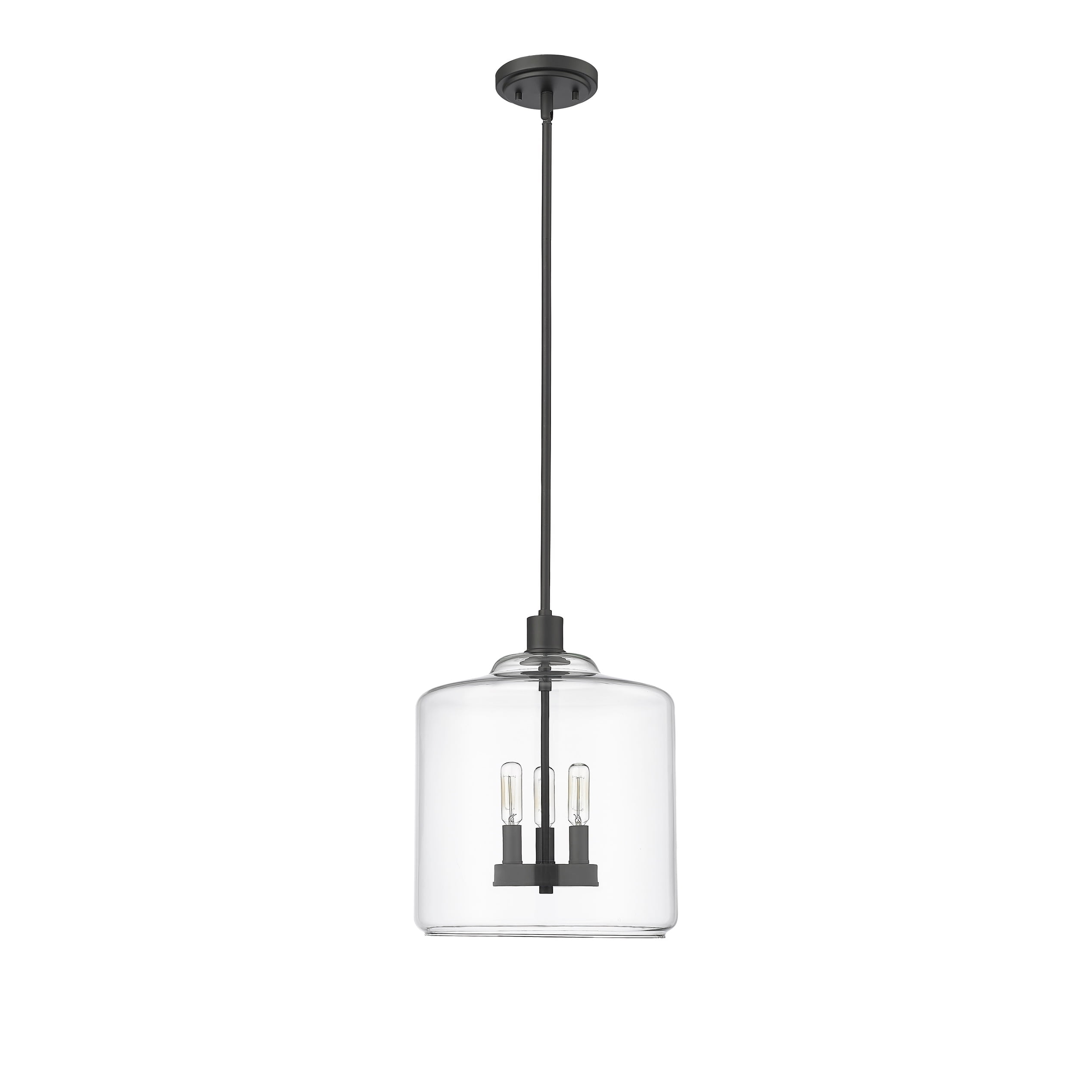 Millennium Lighting Asheville 3 Light Pendant Fixture with Clear Glass ...