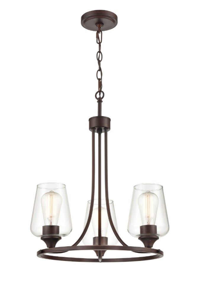 Millennium Lighting - Ashford - 3 Light Chandelier-19 Inches Tall and ...