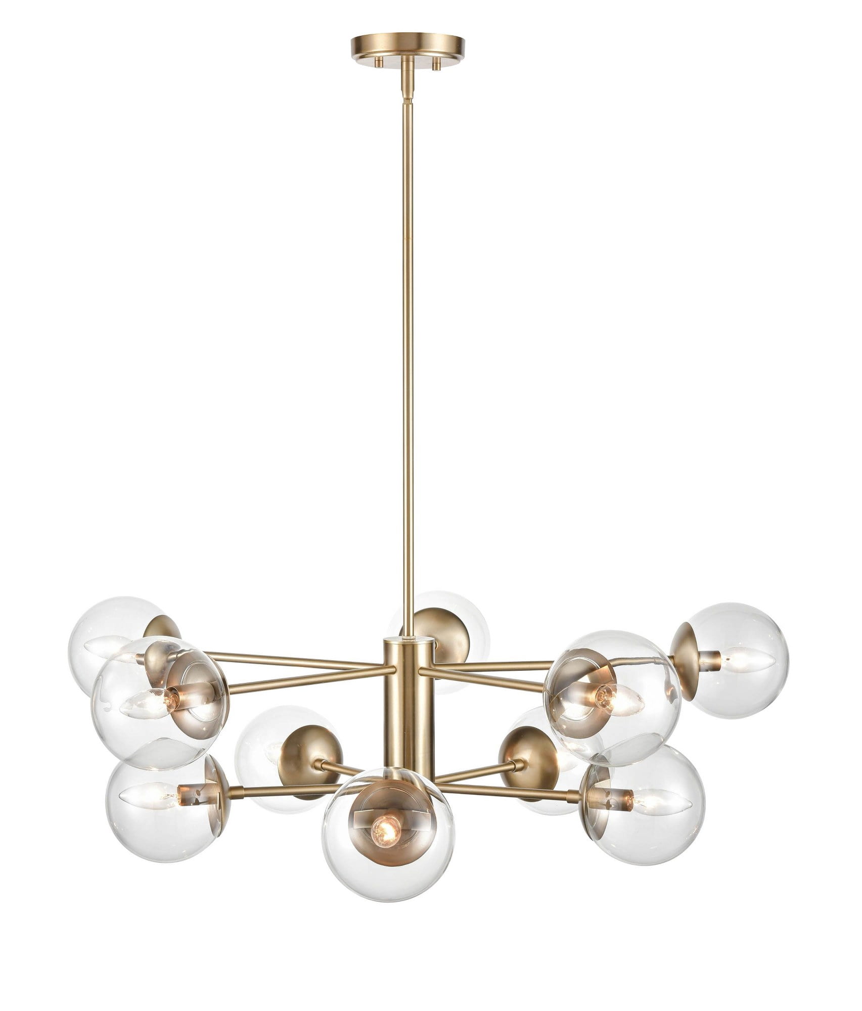 Millennium Lighting Avell 10 Light Chandelier, Modern Gold, 11 Inches ...