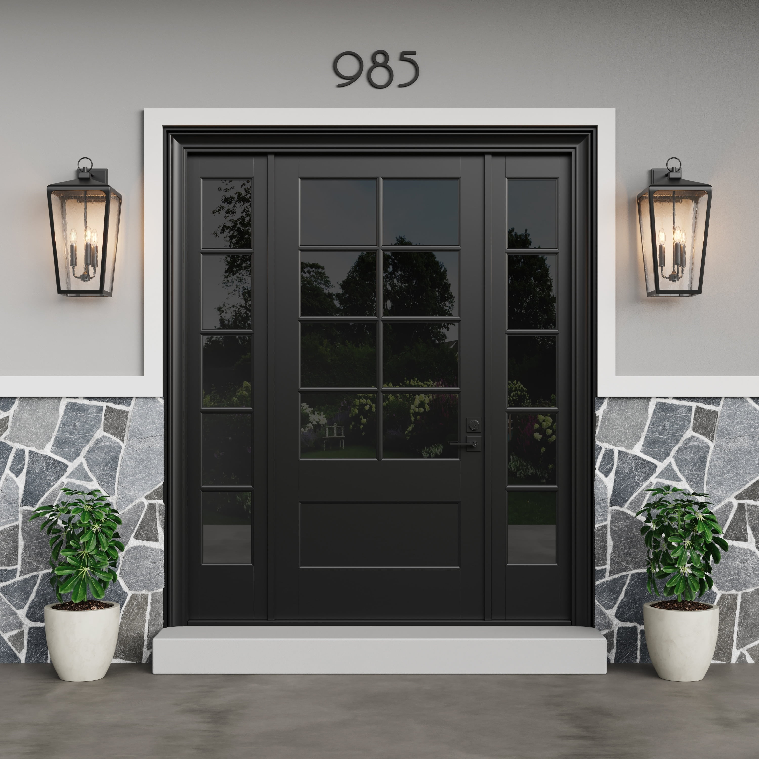 Millennium Lighting Brooks 2 Light Outdoor Wall Sconce in Powder Coat ...
