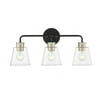 Millennium Lighting Renitta Vanity Light Fixture with Clear Ribbed ...