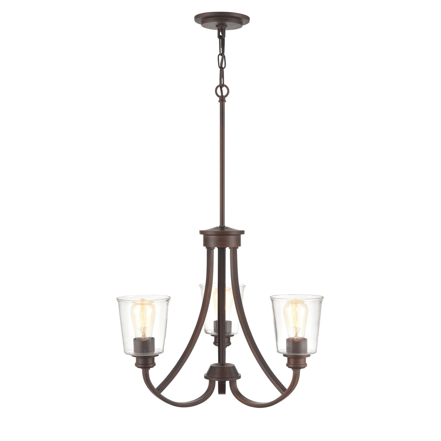 Millennium Lighting Forsyth 3 Light Chandelier Ceiling Fixture in ...