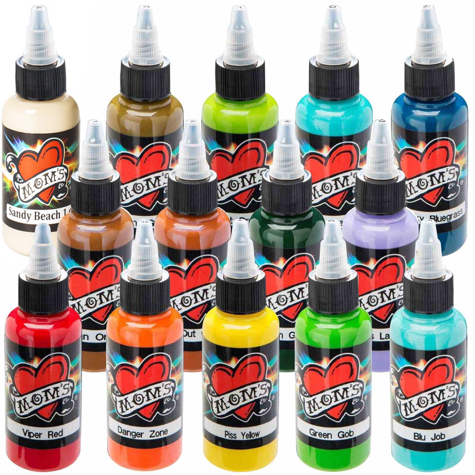Millennium Mom's Exotic Tattoo Ink 14 Multicolor Set - 1/2 oz - Walmart.com