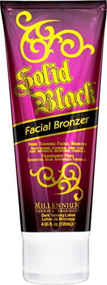 Millennium Tanning Solid Black FACIAL BRONZER Anti-Aging Firming Dark ...