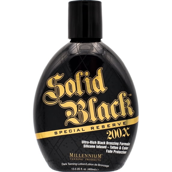 Millennium, Solid Black Special Reserve 200X Tanning Lotion 13.5 oz ...