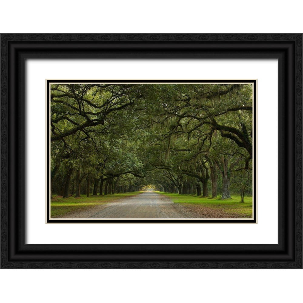 Miller, Anna 24x17 Black Ornate Wood Framed with Double Matting Museum ...
