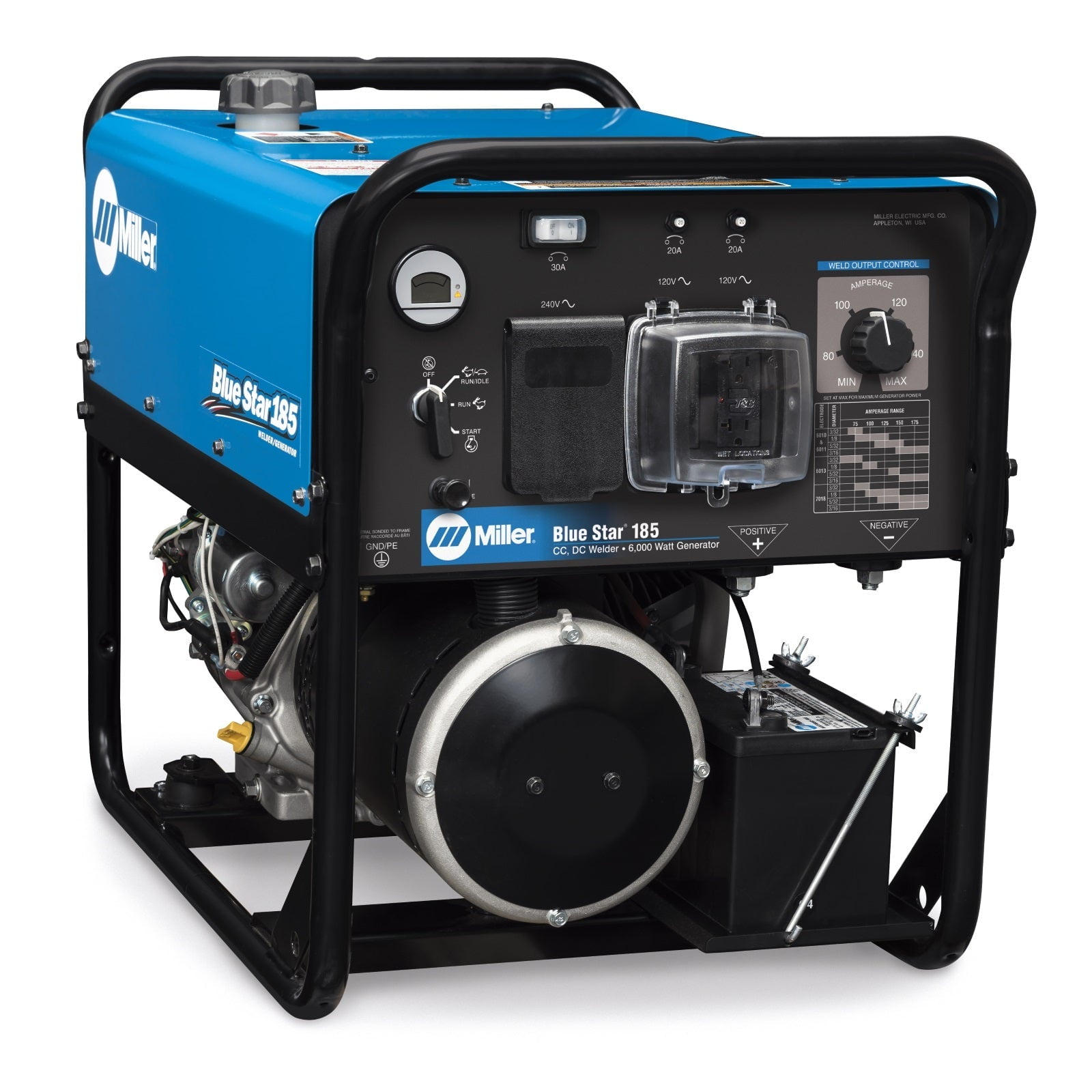 Miller Blue Star 185 Welder/Generator w/ GFCI Receptacles - Walmart.com