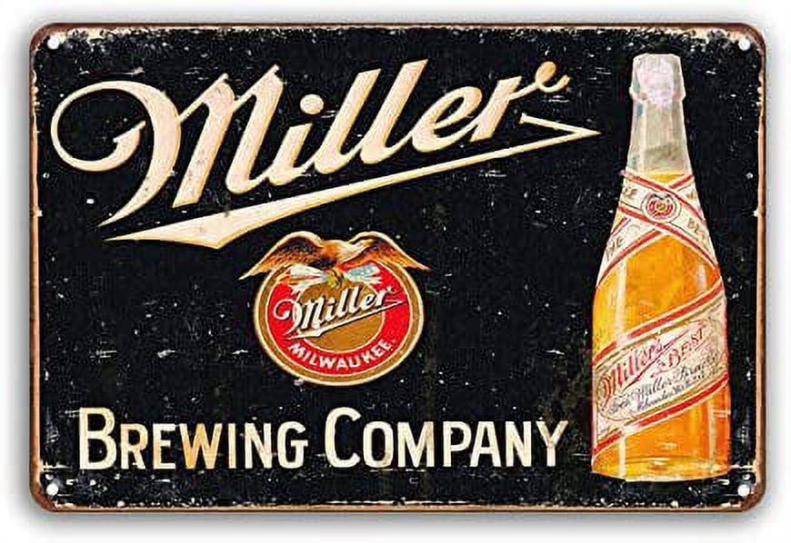 Miller Brewing Beer Brewing Company Vintage Metal bar Signs Tin Sign 12 ...