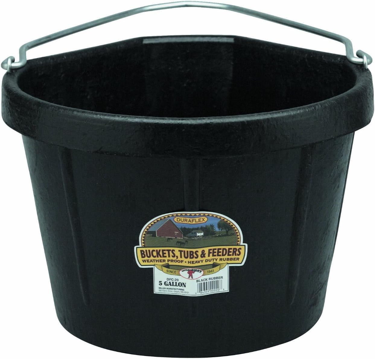 Miller CO Rubber Corner Bucket, 5 Gallon, Black - Walmart.com