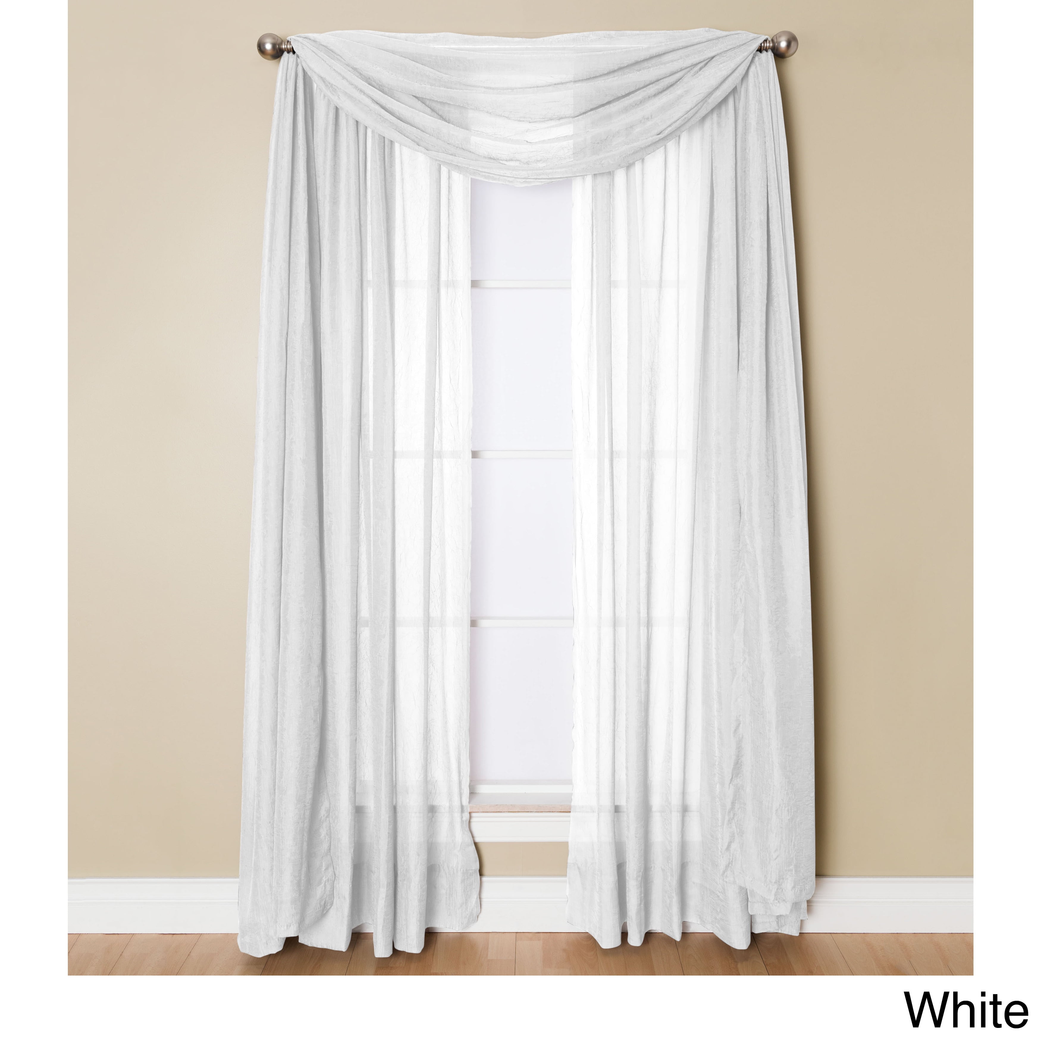 Miller Curtains Preston 216-inch Sheer Window Scarf - Walmart.com