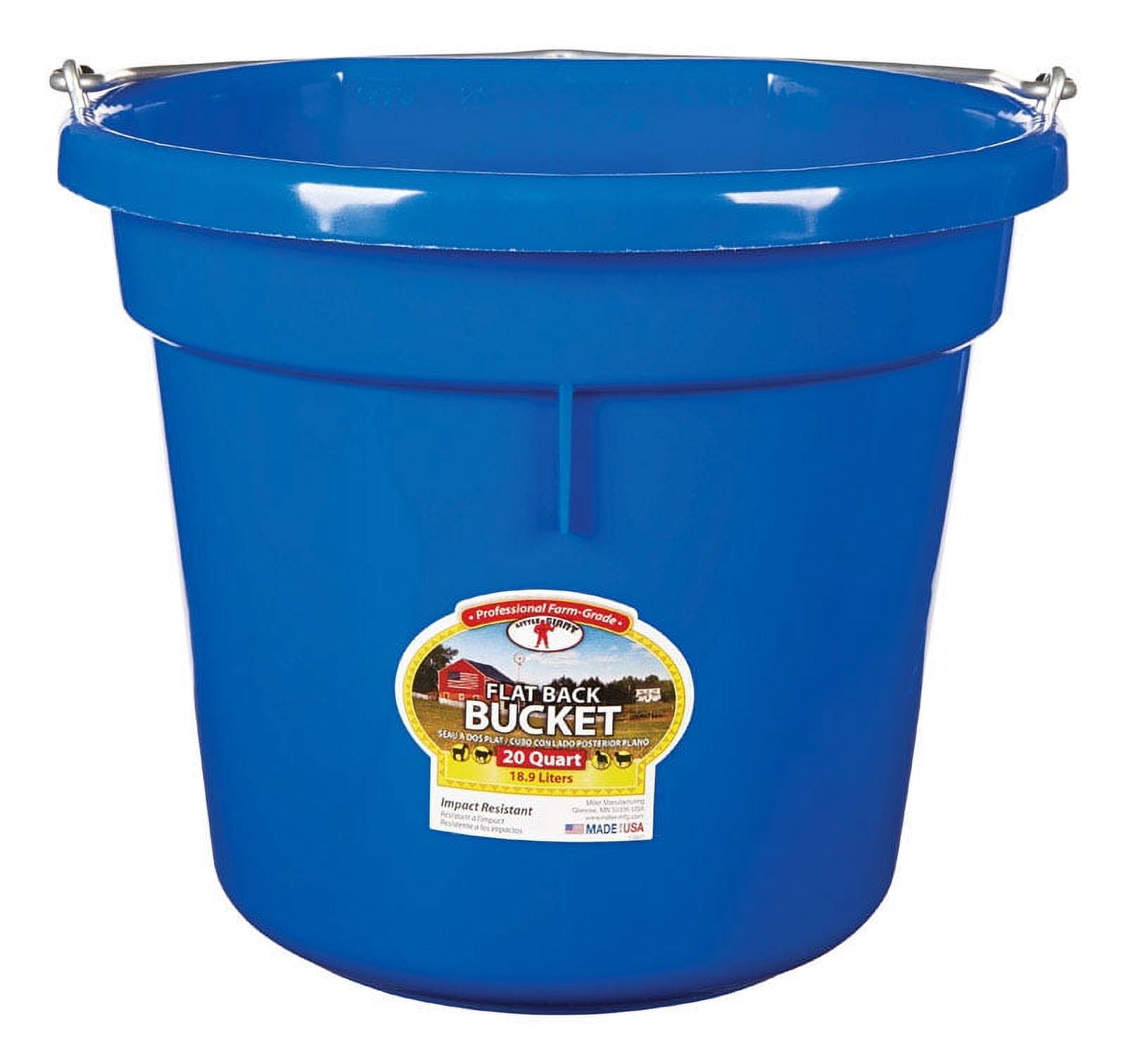 Miller Electric 20Qt Flatback Plastic Bucket Blue - Walmart.com