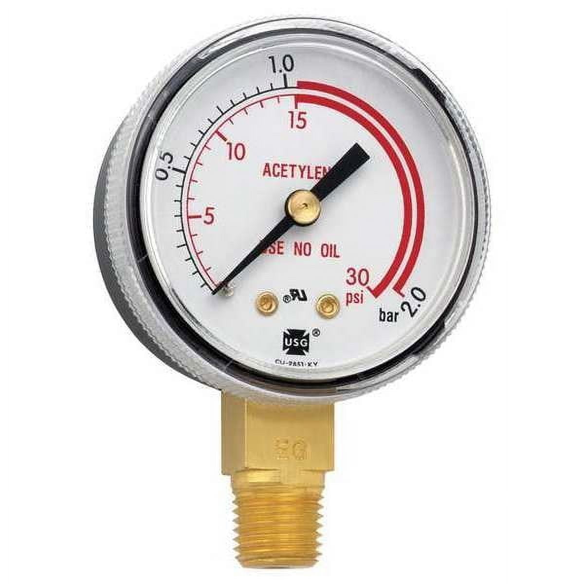 Miller Electric Pressure Gauge,0 to 100 psi, 0 to 7 Bar GA143-03 ...