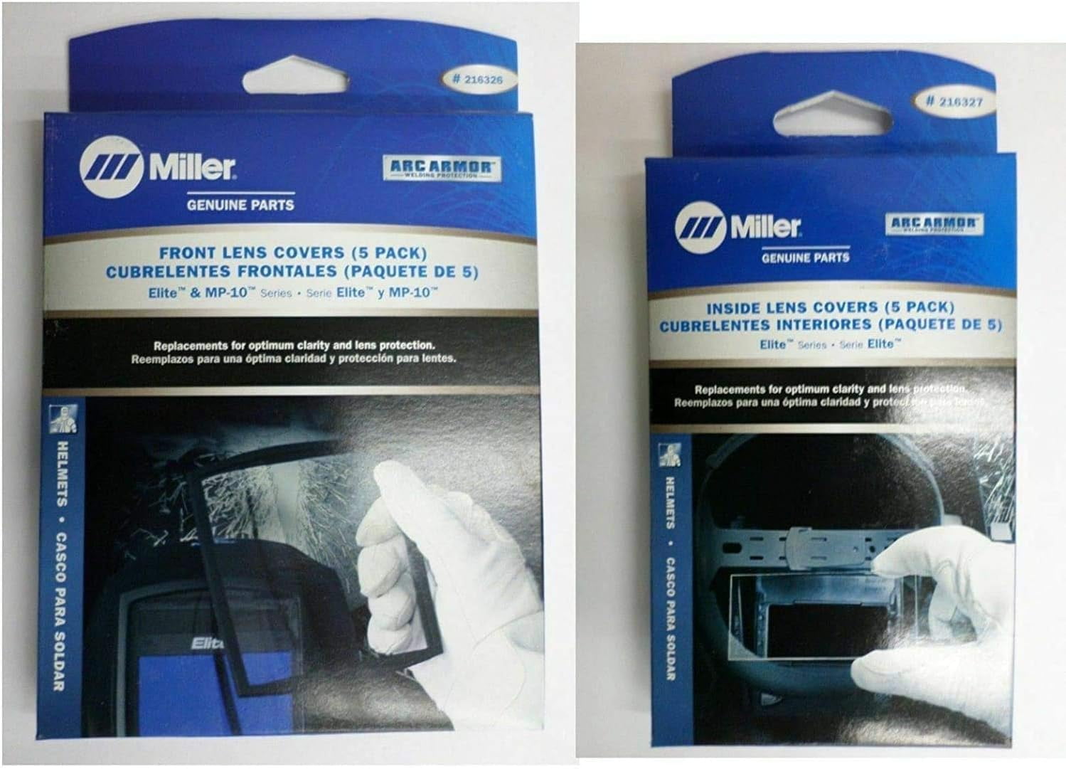 Miller Elite or Digital Elite Cover Lens Pkg (216326, 216327) - Walmart.com