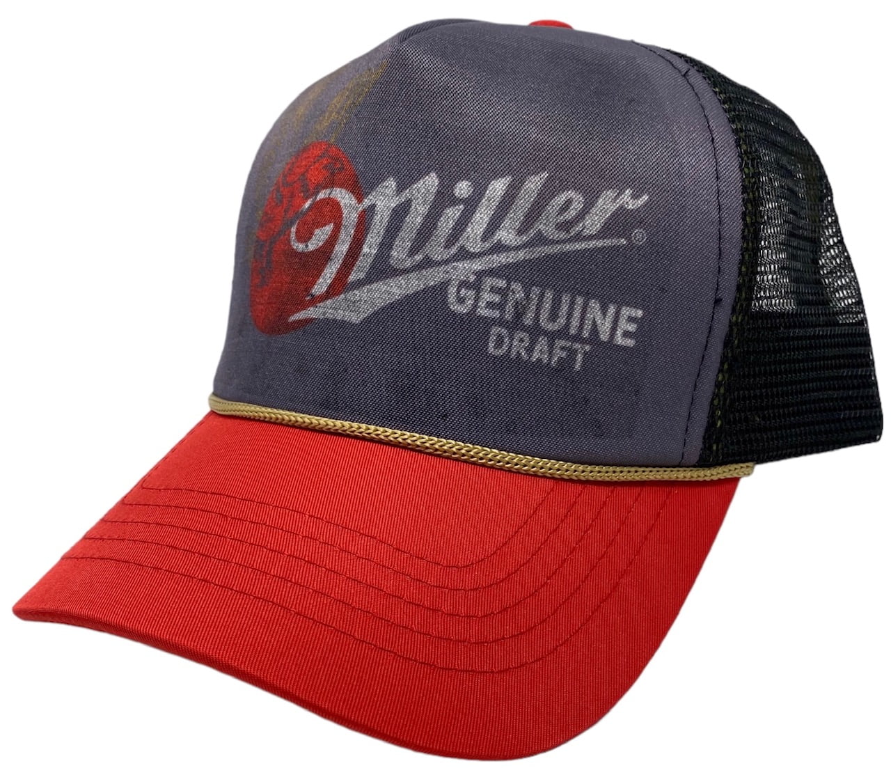 Miller Genuine Draft Beer Men's Officially Licensed Black Vintage Fade ...