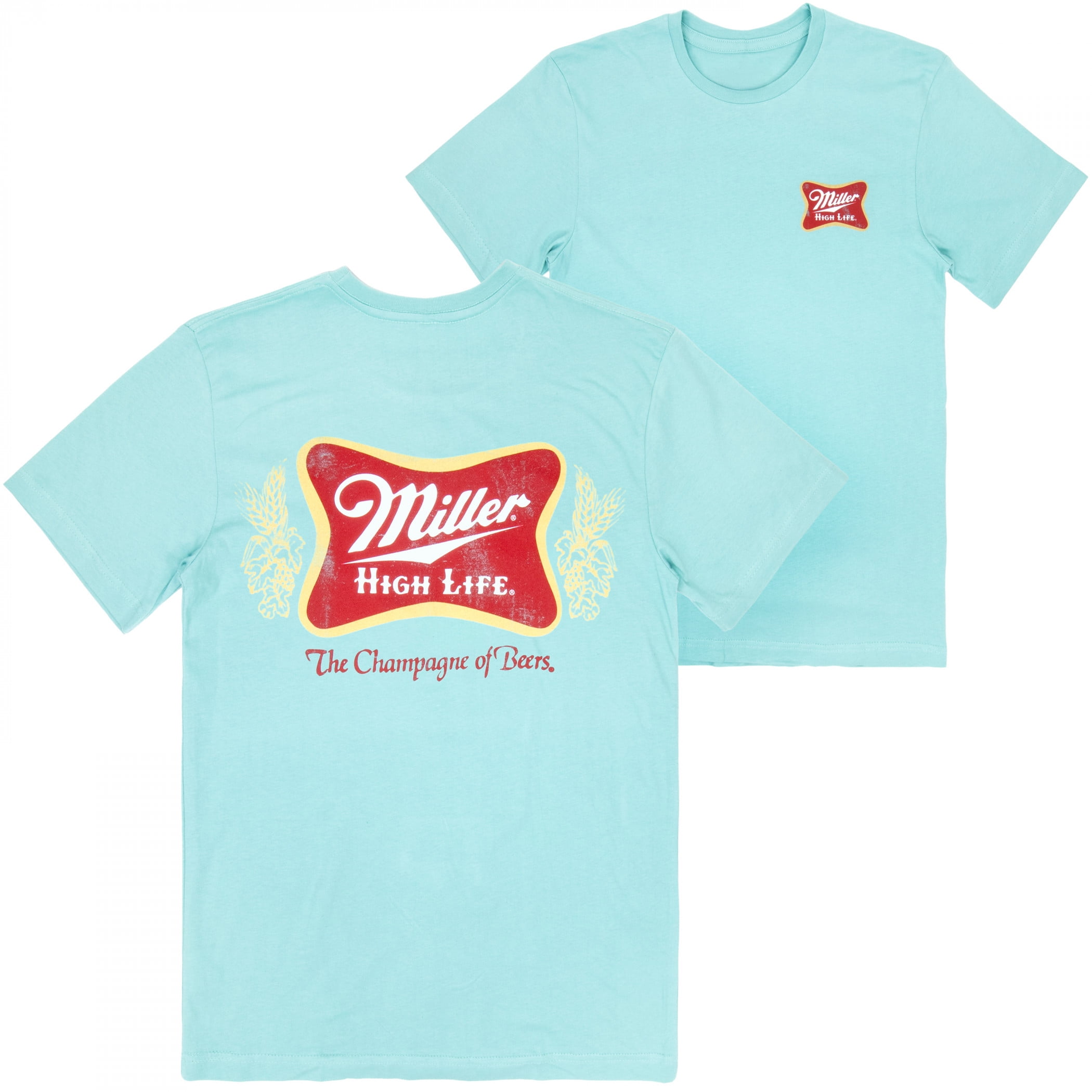 Miller High Life Logo Saltwater Colorway Front and Back Print T-Shirt ...