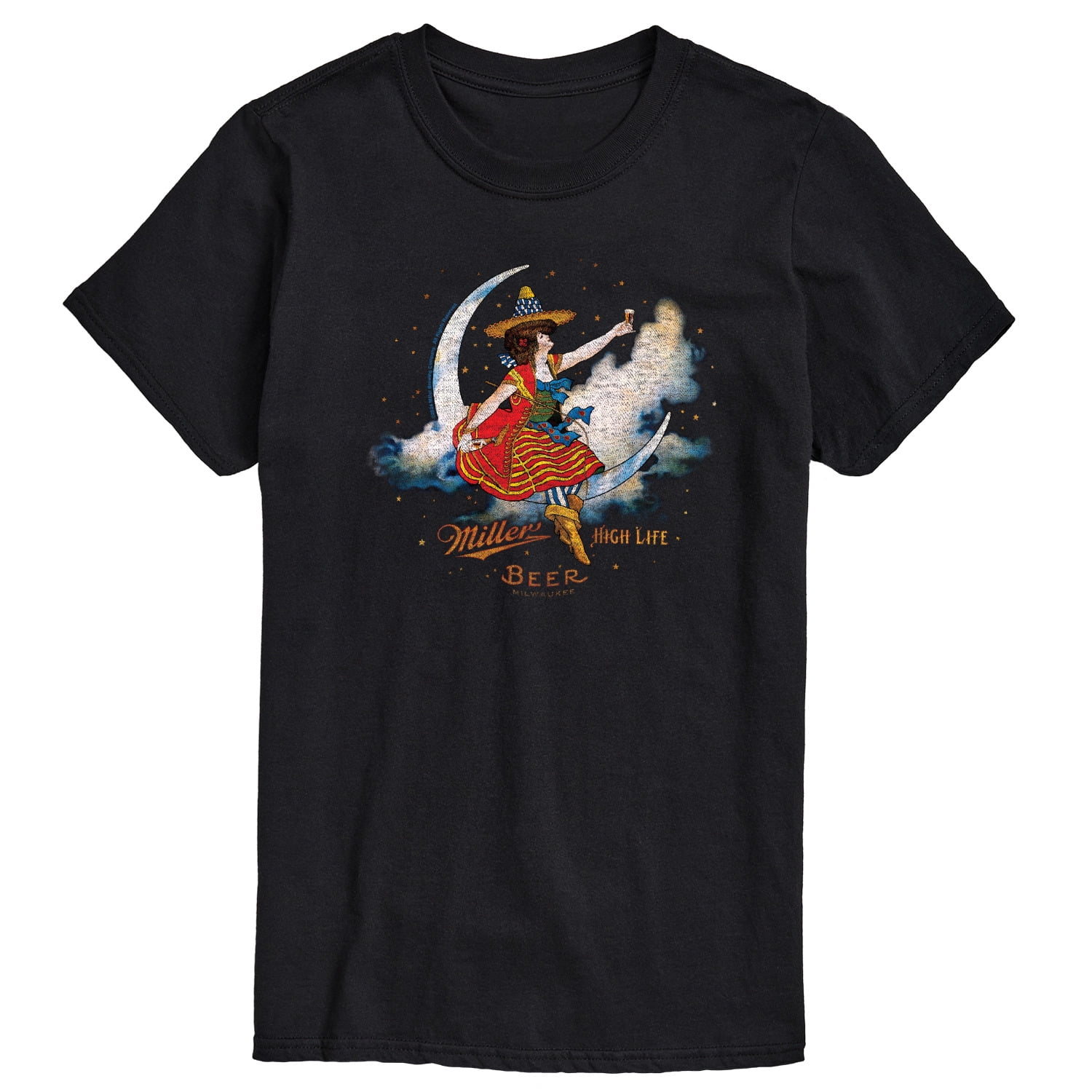 Miller High Life - Moon Woman - Men's Short Sleeve T-Shirt - Walmart.com